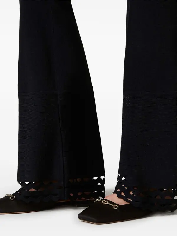 TWINSET Geometric-pattern Flared Trousers