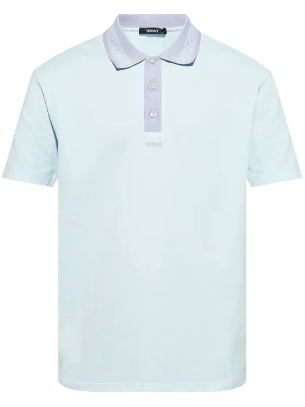 Versace Greca-detail Polo Shirt