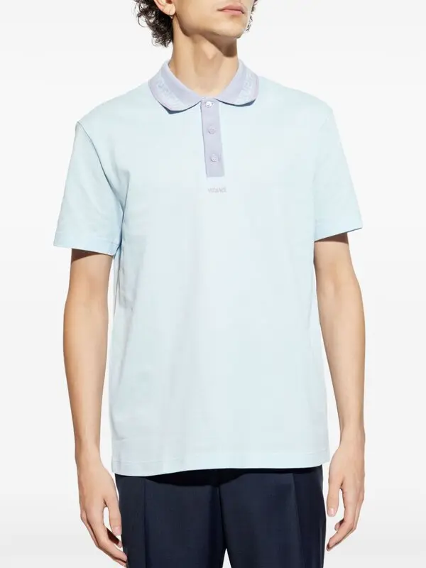 Versace Greca-detail Polo Shirt