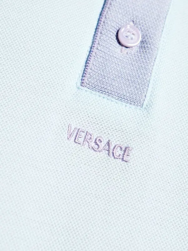 Versace Greca-detail Polo Shirt