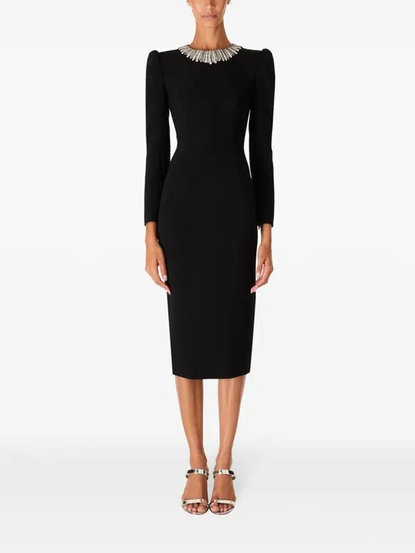 Jenny Packham Cora Crepe Dress - Black
