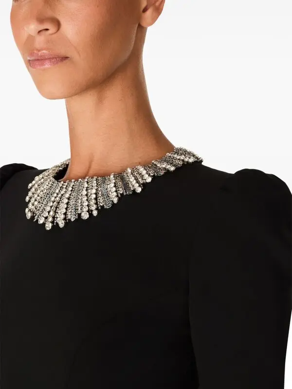 Jenny Packham Cora Crepe Dress - Black