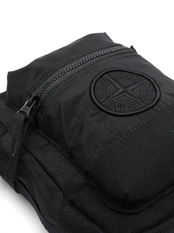 Stone Island Logo-embroidered Messenger Bag
