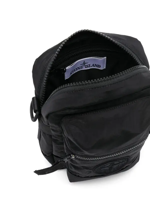 Stone Island Logo-embroidered Messenger Bag