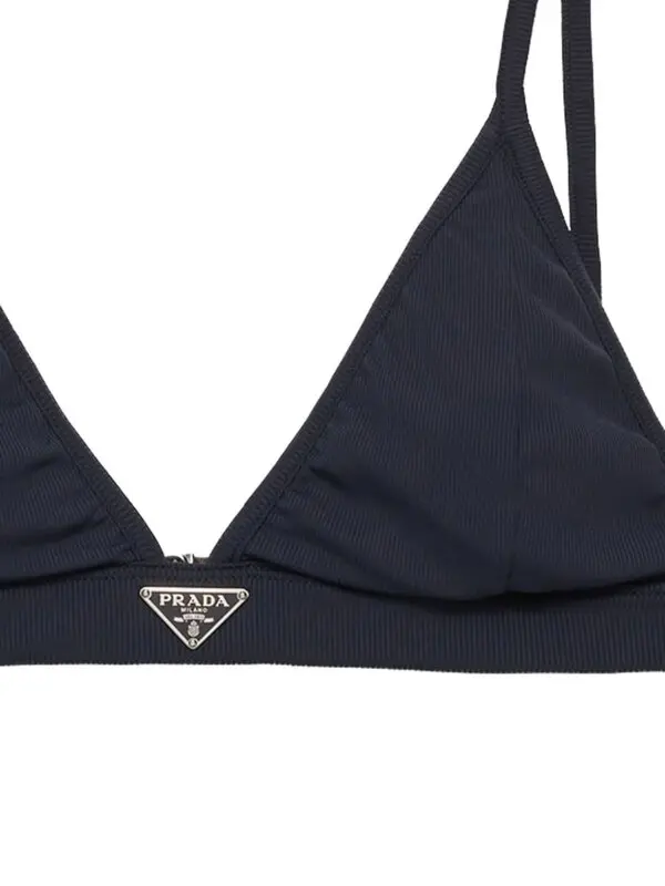 Prada Ribbed Bralette Bikini Top