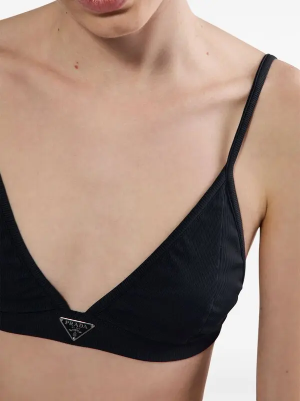 Prada Ribbed Bralette Bikini Top