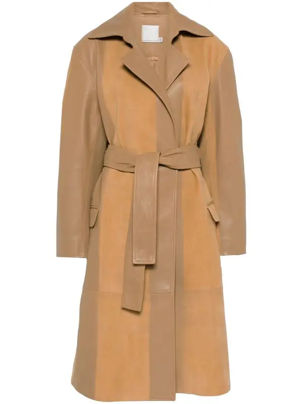 Christopher Esber Belted Leather Overcoat