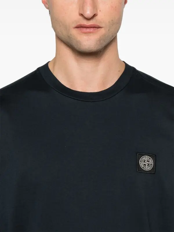 Stone Island Compass-motif T-shirt - Blue