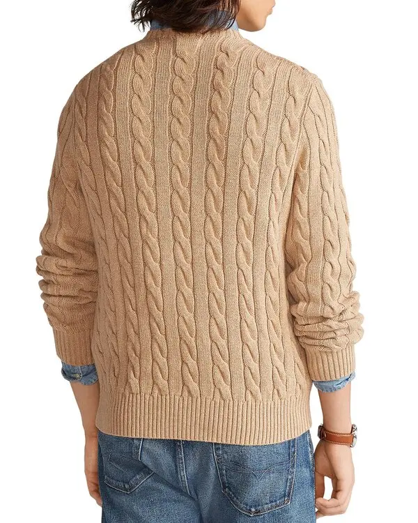 Polo Ralph Lauren Cable Knit Cotton Sweater - Brown
