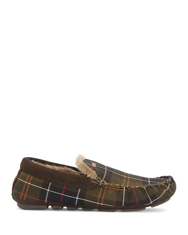 Barbour Monty Slipper - Green Check