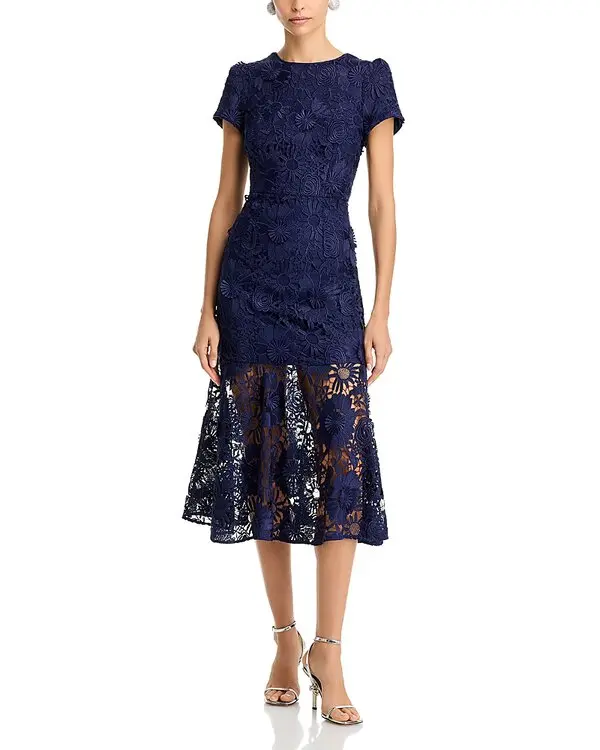 MILLY Tahlia Lace Midi Dress