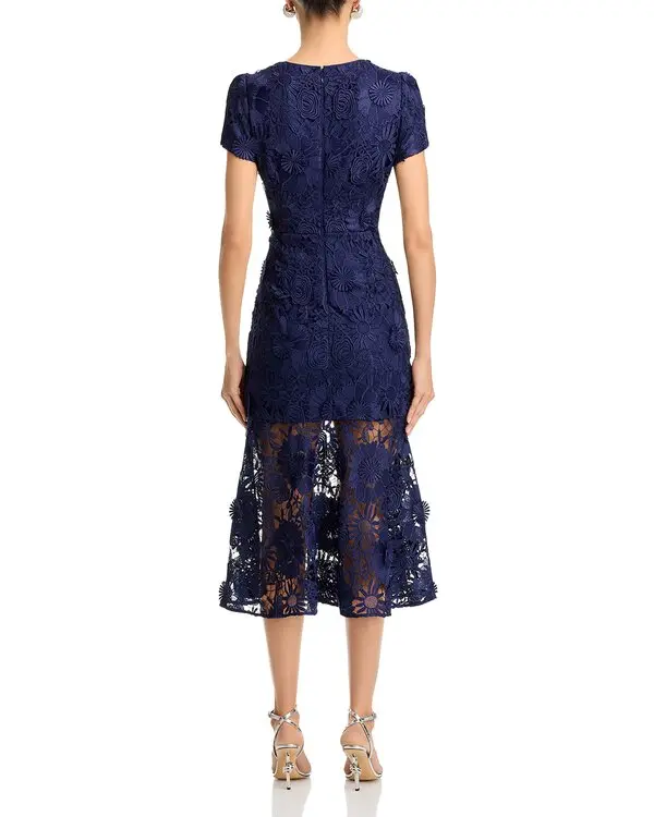MILLY Tahlia Lace Midi Dress
