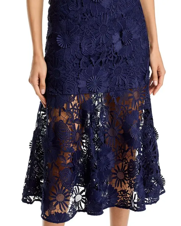 MILLY Tahlia Lace Midi Dress