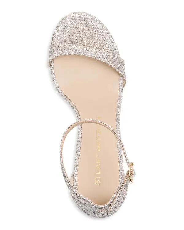 STUART WEITZMAN Nudist 75 Ankle Strap Sandals - Poudre