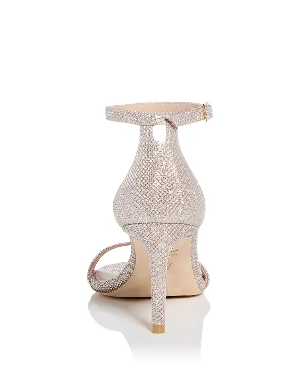 STUART WEITZMAN Nudist 75 Ankle Strap Sandals - Poudre