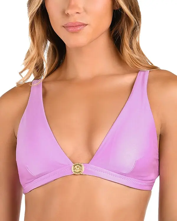 L'Agence Lexi Shimmer Bikini Top - Light Violet