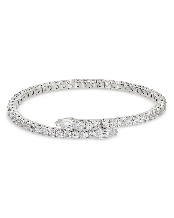 Nadri Dazzle Cubic Zirconia Flex Wrap Bracelet - Silver