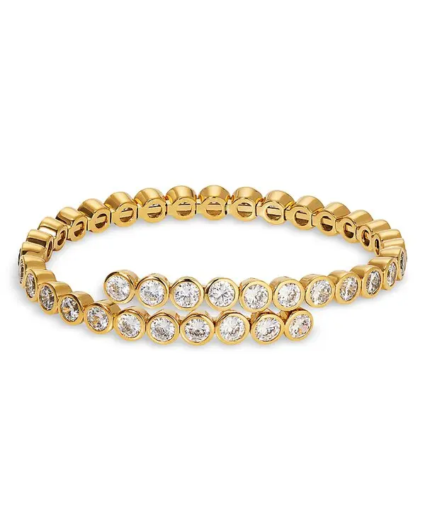 Nadri Dazzle Cubic Zirconia Flex Wrap Bracelet - Gold