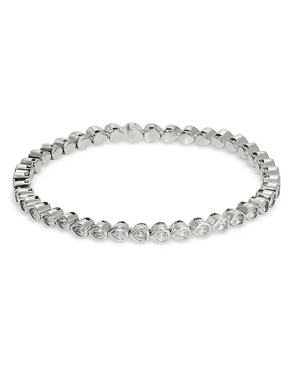 Nadri Dazzle Cubic Zirconia Bezel Bracelet - Silver
