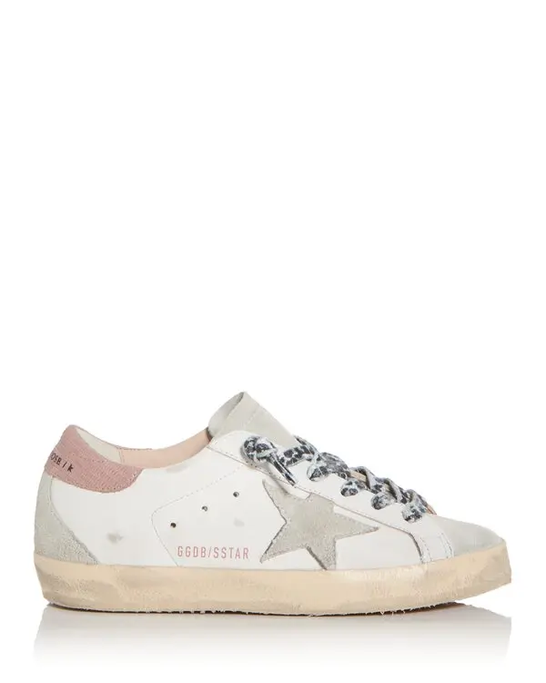 GOLDEN GOOSE Super-star Low Top Sneakers - White/ocean