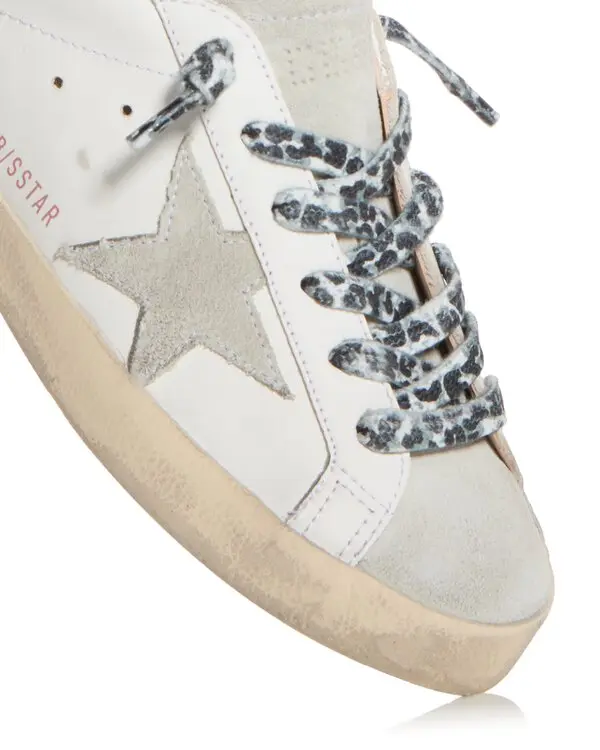 GOLDEN GOOSE Super-star Low Top Sneakers - White/ocean