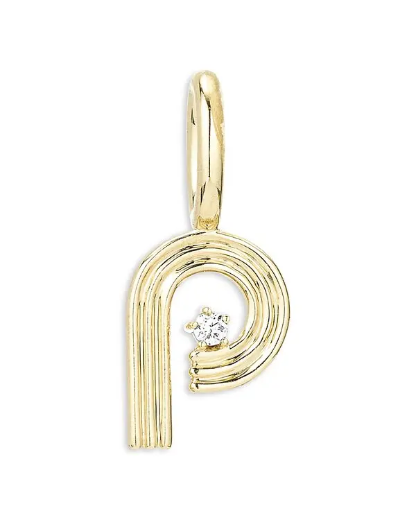 Adina Reyter 9k Yellow Diamond Initial Pendant - P
