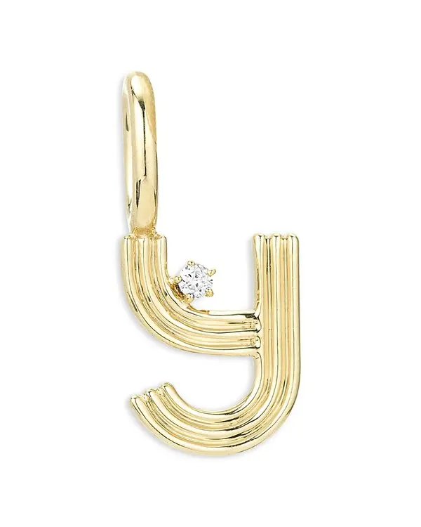 Adina Reyter 9k Yellow Diamond Initial Pendant - Y