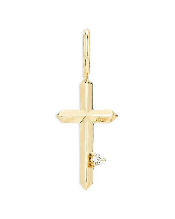 Adina Reyter 9k Yellow Diamond Cross Pendant - Gold
