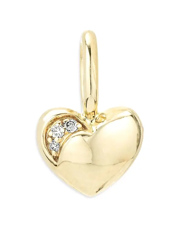 Adina Reyter Diamond Heart Charm Pendant - Gold