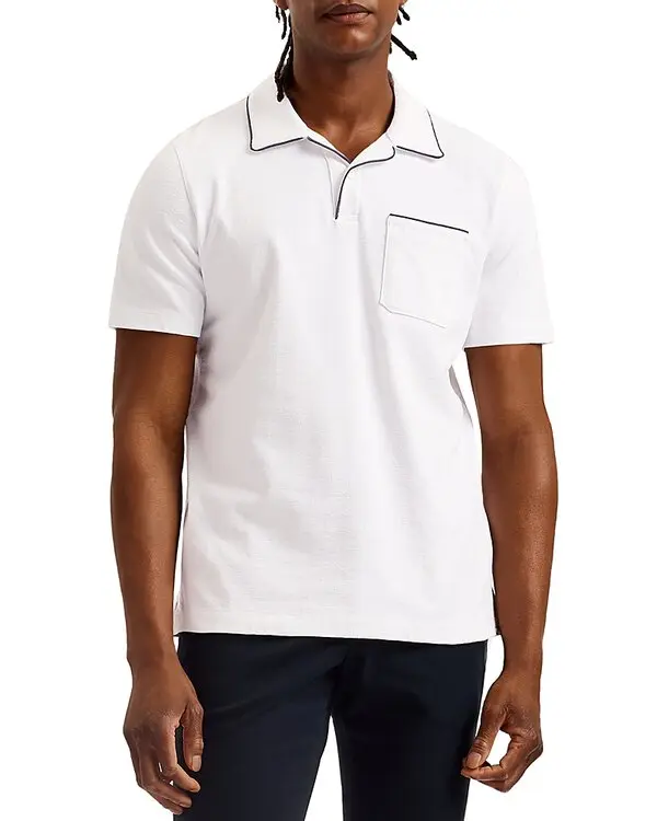 Ted Baker London Paisel Open Collar Short Sleeve Polo Shirt