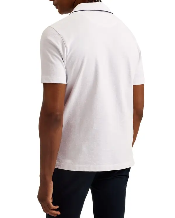 Ted Baker London Paisel Open Collar Short Sleeve Polo Shirt