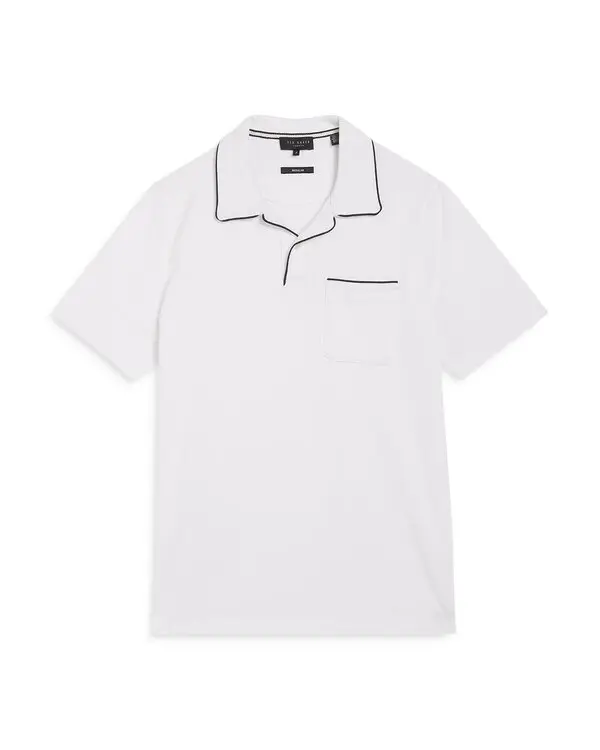 Ted Baker London Paisel Open Collar Short Sleeve Polo Shirt