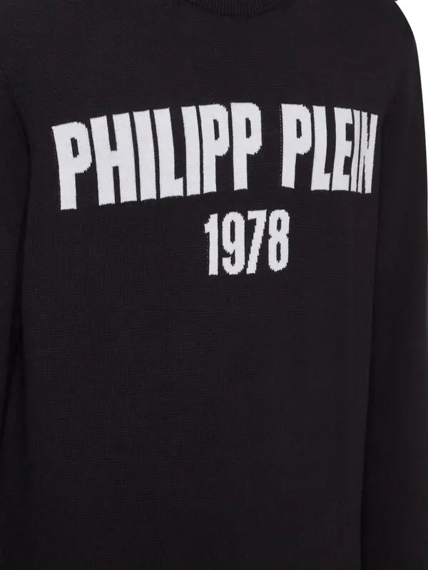 Philipp Plein 1978 Intarsia-knit Sweater - Black