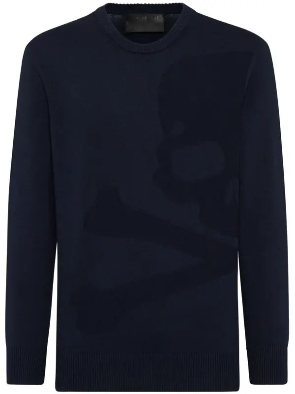 Philipp Plein Skull & Bones Sweater - Blue