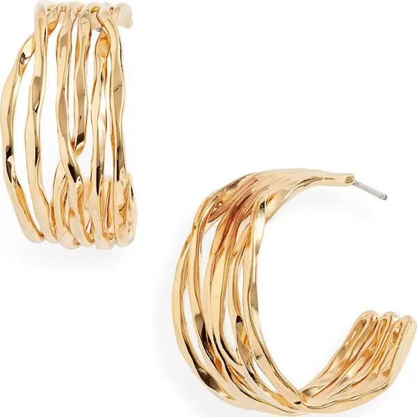 SOKO Nyundo Layered Hoop Earrings - Gold