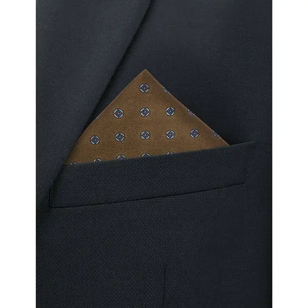 Dunhill Circular Neats Printed Silk Pocket Square
