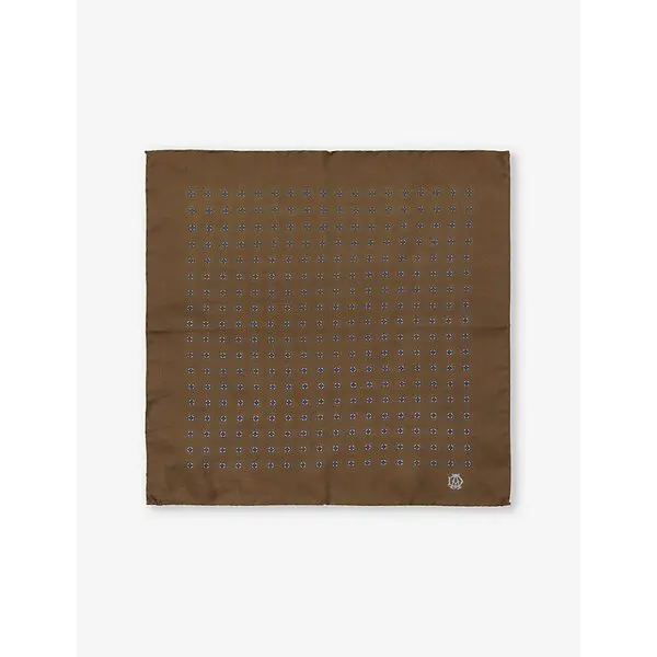 Dunhill Circular Neats Printed Silk Pocket Square
