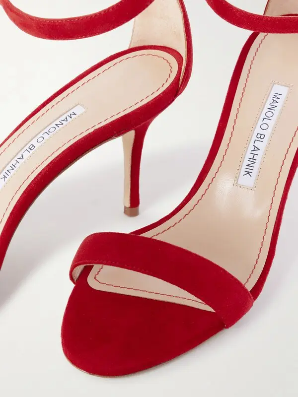 Manolo Blahnik Chaos 70 Suede Sandals