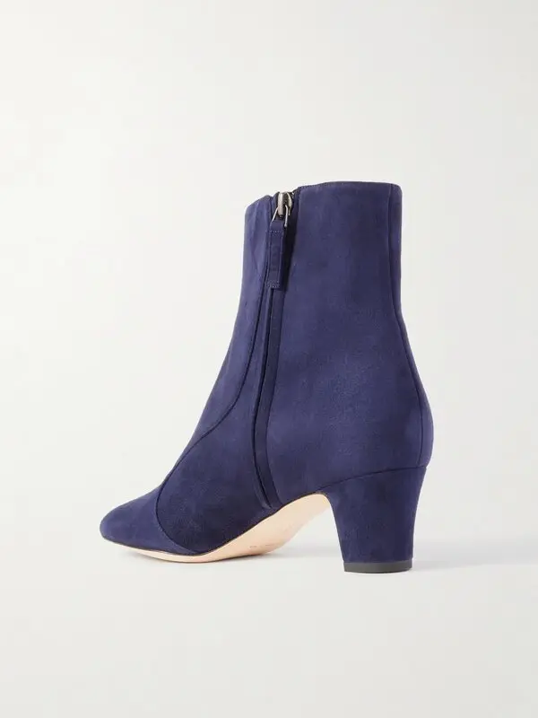 Manolo Blahnik Myconia 50 Suede Ankle Boots - Blue