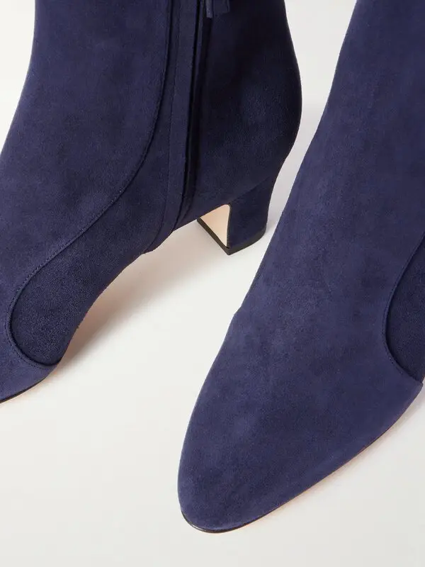 Manolo Blahnik Myconia 50 Suede Ankle Boots - Blue