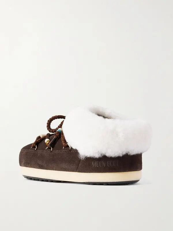 Moon Boot Evx Beaded Shearling Mules