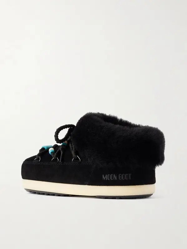 Moon Boot Evx Beaded Shearling Mules