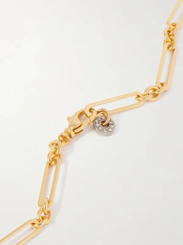 Maison Mayle Long Links -plated Crystal Necklace