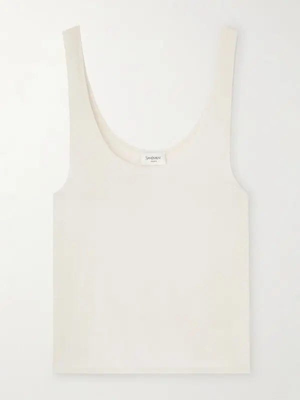 Saint Laurent Wool, Cashmere, And Silk-blend Tank Top