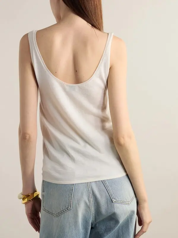 Saint Laurent Wool, Cashmere, And Silk-blend Tank Top