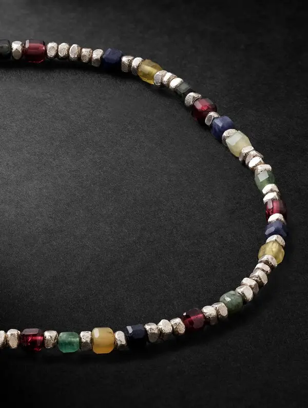 MAOR M.cohen Percep Sterling And Agate Beaded Bracelet
