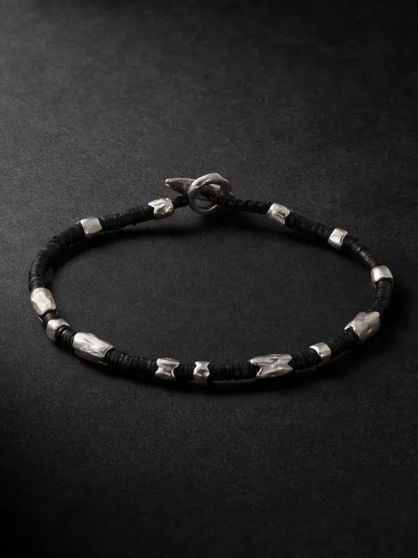 MAOR M.cohen Dryp Sterling Silver Beaded Bracelet - Black