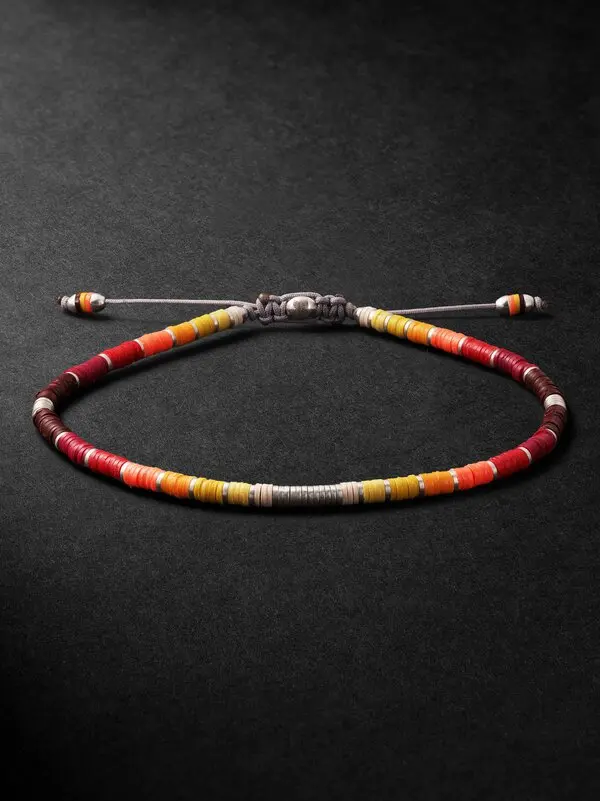 MAOR M. Cohen Mini Rizon Sterling Silver And Cord Bracelet - Red