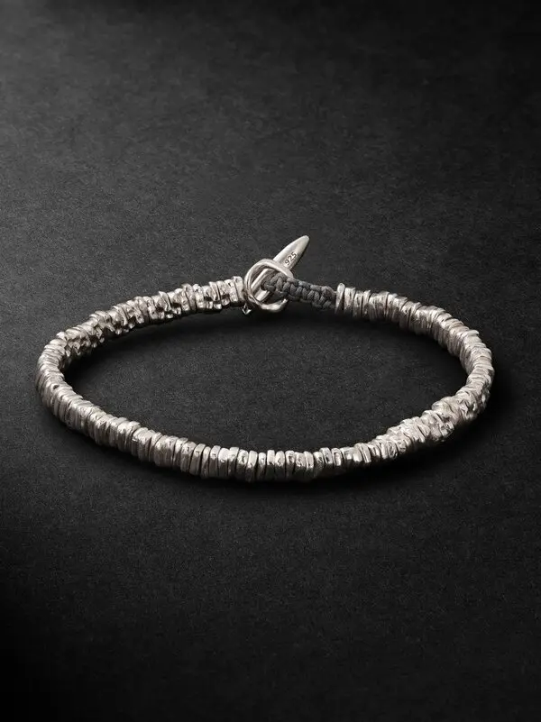 MAOR M. Cohen Meander Cord And Sterling Beaded Bracelet - Silver