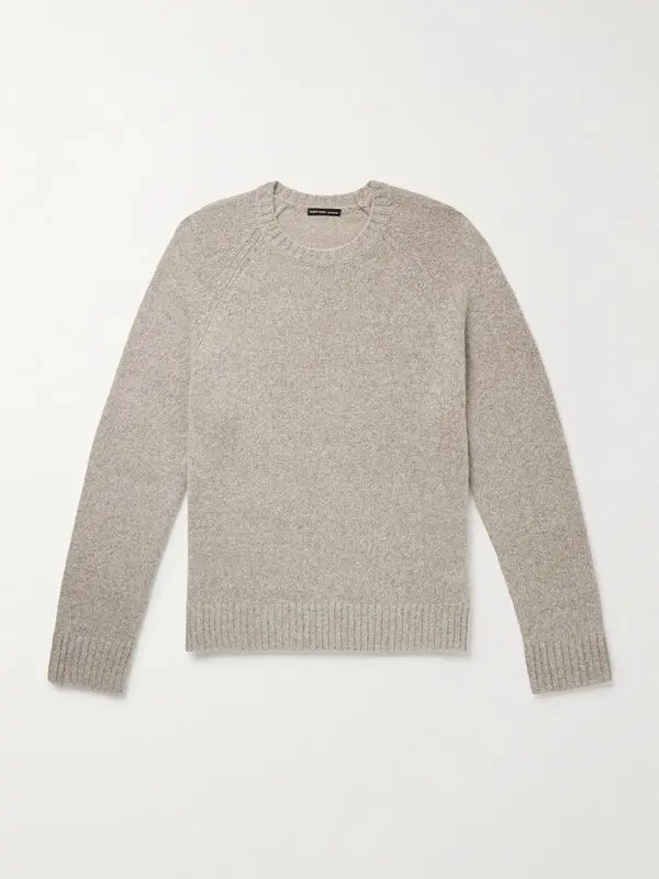 JAMES PERSE Cashmere Crew Neck Sweater - Neutrals